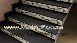 Black with Versace Riser stairs - Marble Pk