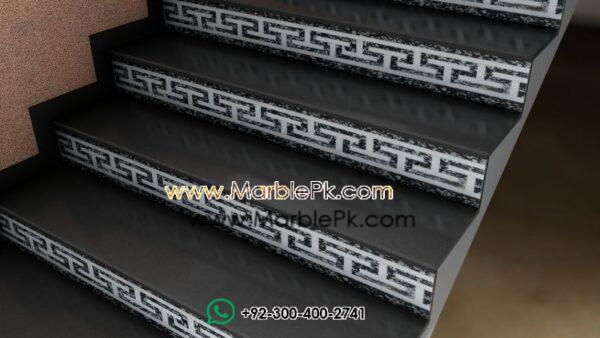 Black with Versace Riser stairs - Marble Pk