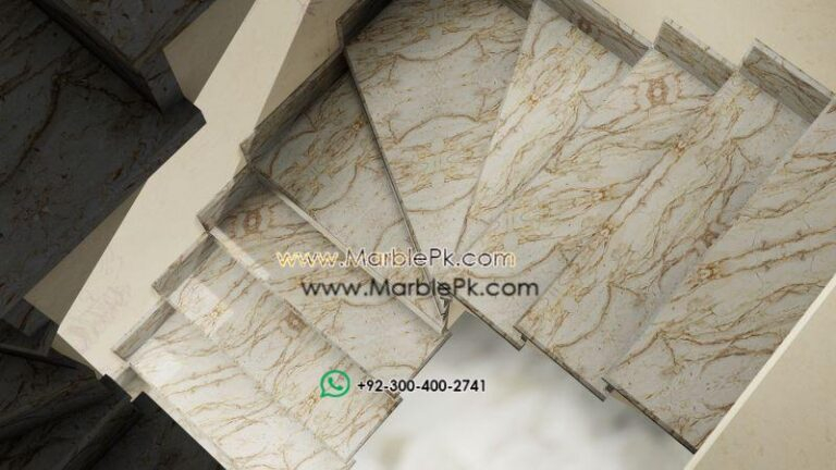 marshmallow Cream Marble stairs - Marble Pk