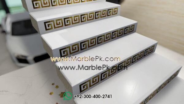 Versace Riser -WHITE + white - onyx stairs - Marble Pk