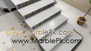 Versace Riser -WHITE + white - onyx stairs - Marble Pk