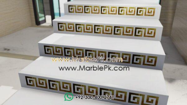 Versace Riser -WHITE + white - onyx stairs - Marble Pk