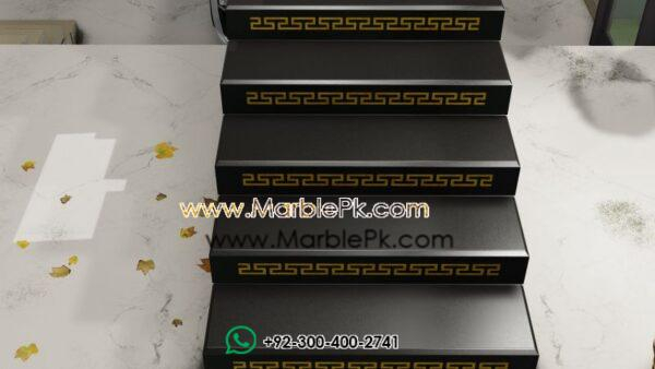 Versace Riser -black + black + golden paint - onyx stairs - Marble Pk